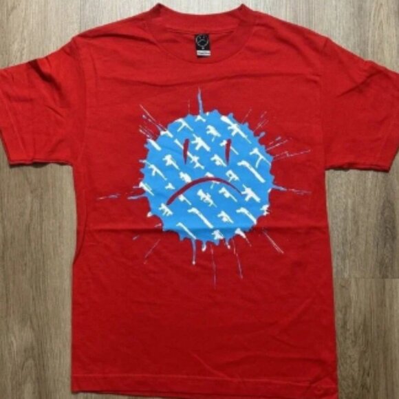 Shirts | Y2k Rogue Status Skateboard Blue Face Red T Shirt Mens Size S ...